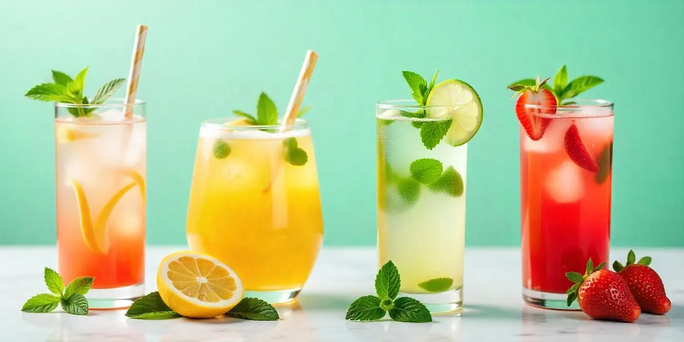 Fresh homemade drinks with a minty twistBookOfFoods